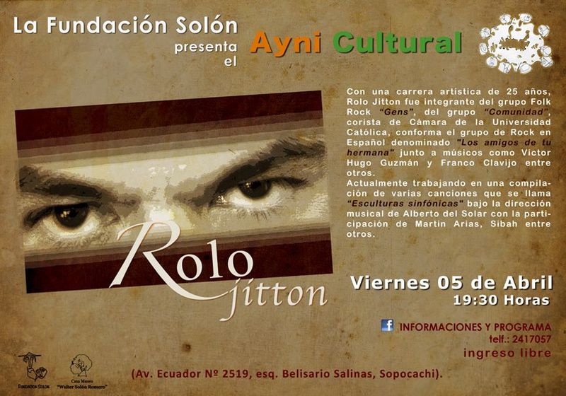 Concierto de Rolo Jitton – Casa Museo Walter Solón Romero